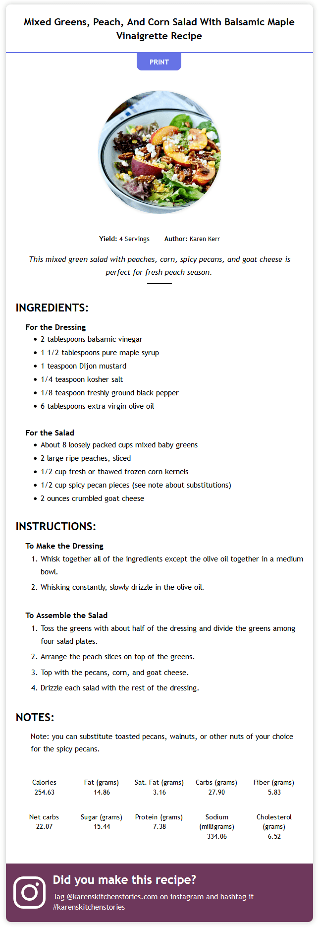 🍎Printable Recipe Card with Star Ratings for SquareSpace, Wix, Blogger ...
